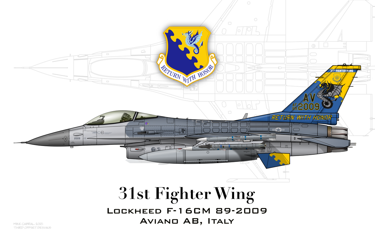 31st Fighter Wing - F-16CM Flagship - Aviano AB – Third Offset Designs