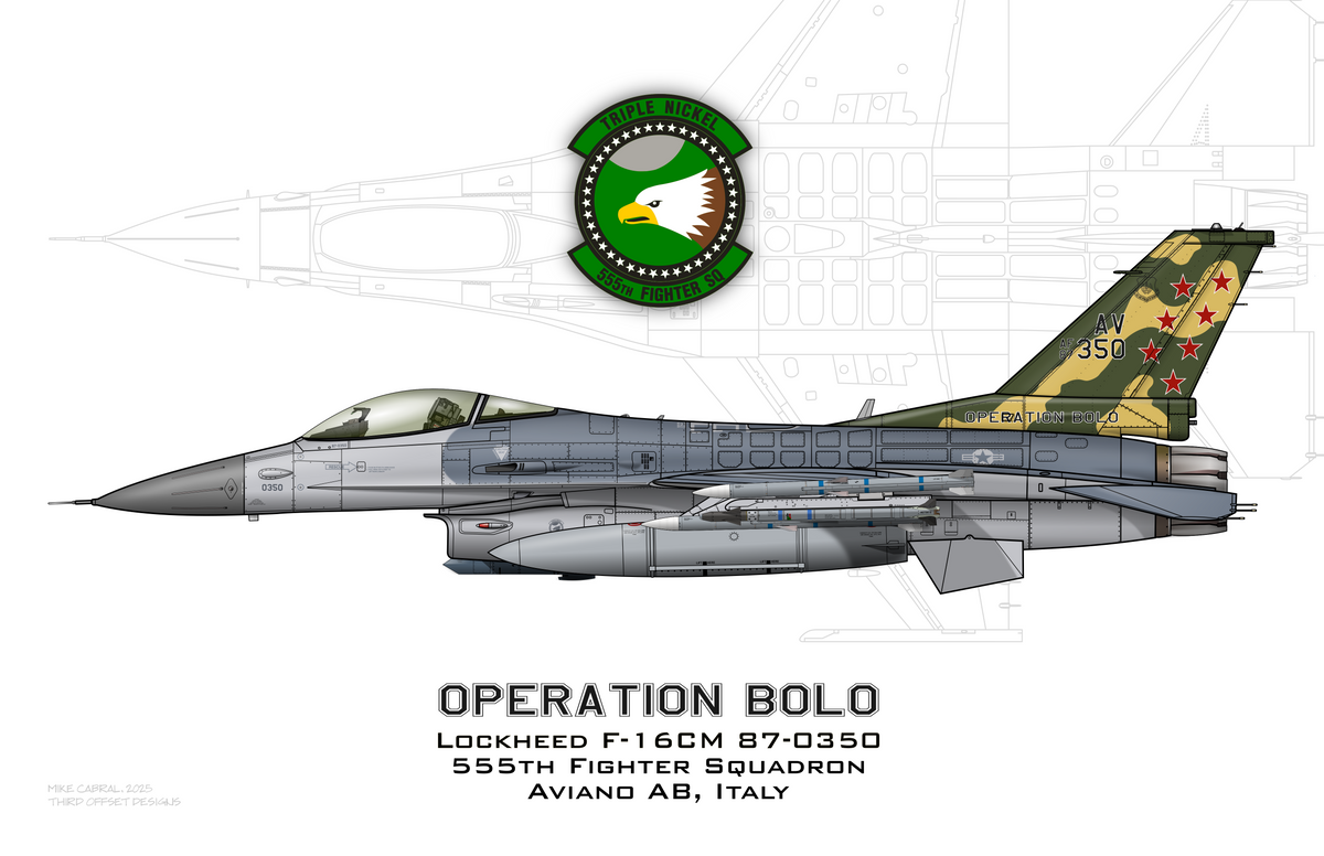 555th Fighter Squadron - OPERATION BOLO - Aviano AB – Third Offset Designs