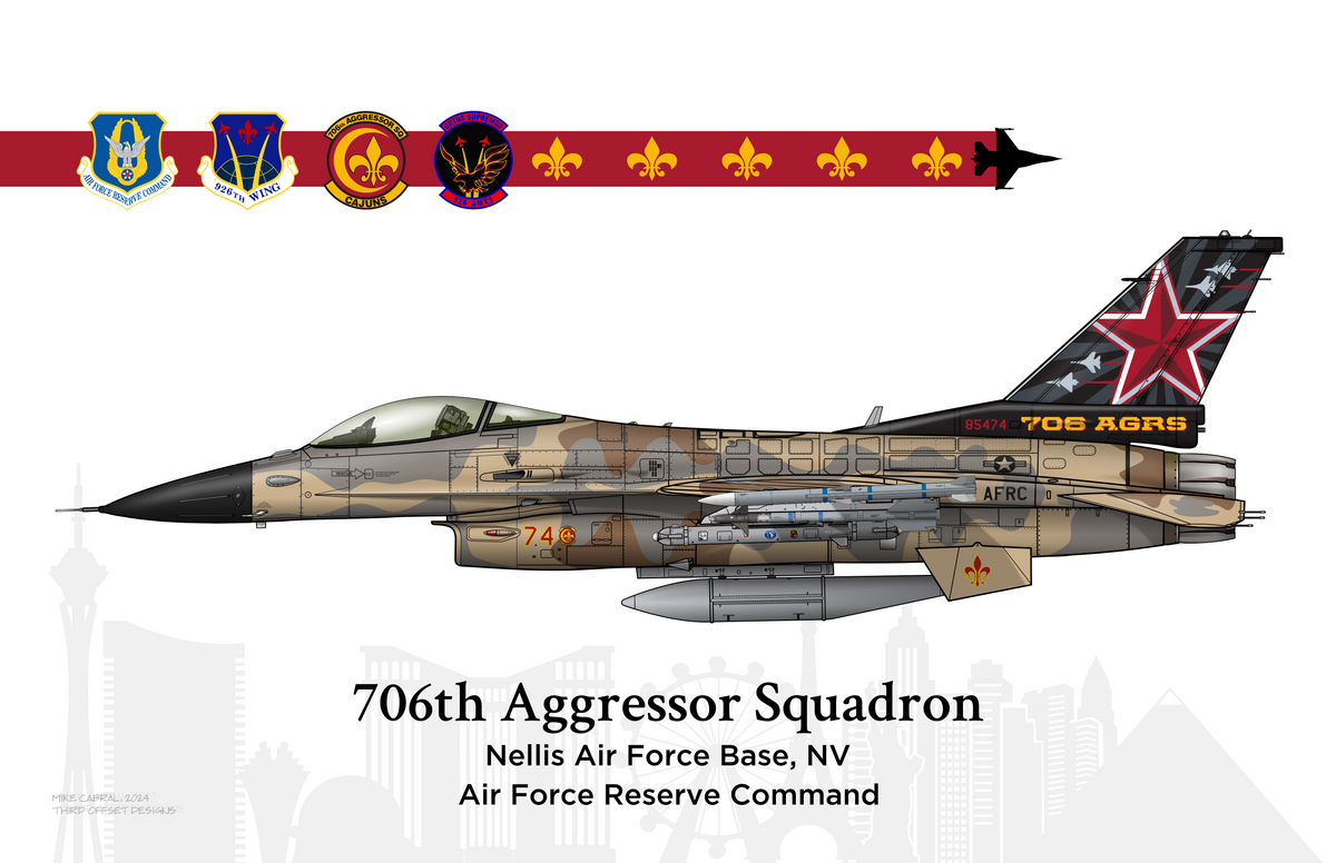 706th Aggressor Squadron Flagship - F-16 Aggressor – Third Offset Designs