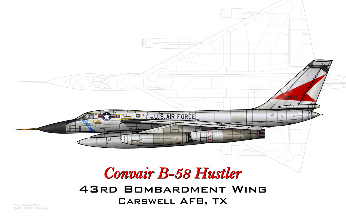 Convair B-58 Hustler - 43rd Bomb Wing – Third Offset Designs