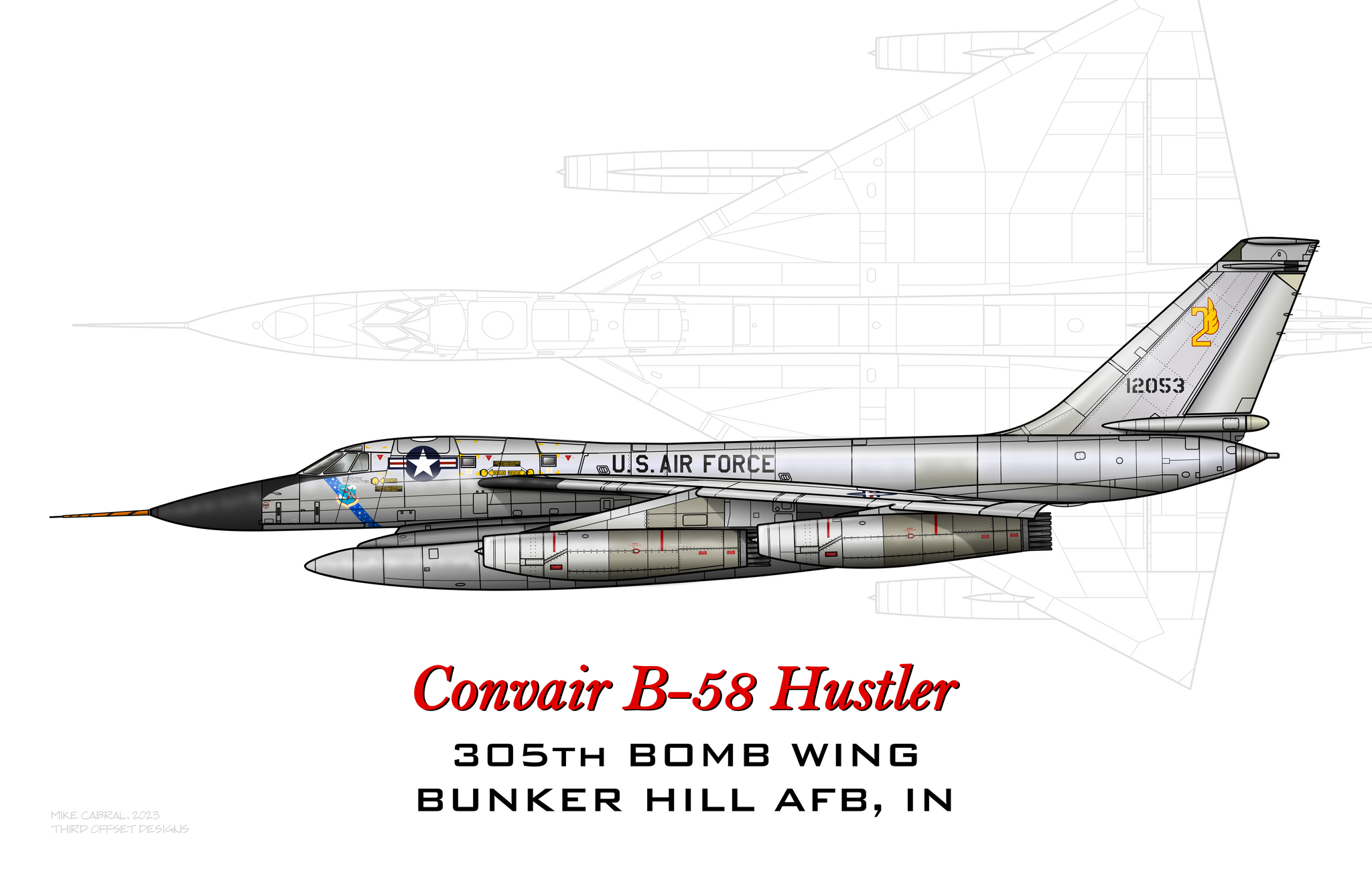 Convair B-58 Hustler - 305th Bomb Wing – Third Offset Designs