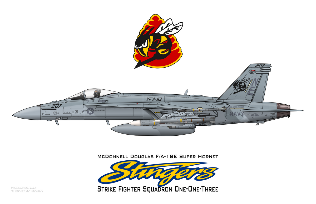 VFA-113 - Stingers - F/A-18E – Third Offset Designs