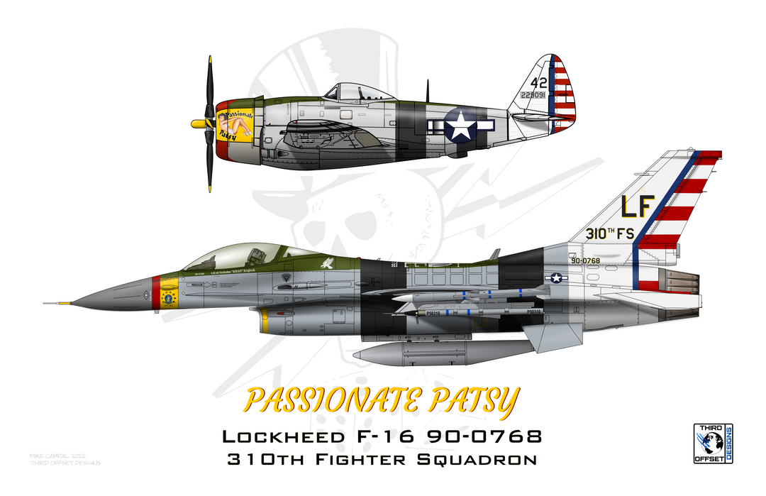 310th Fighter Squadron - Passionate Patsy: P-47 & F-16 – Third Offset ...