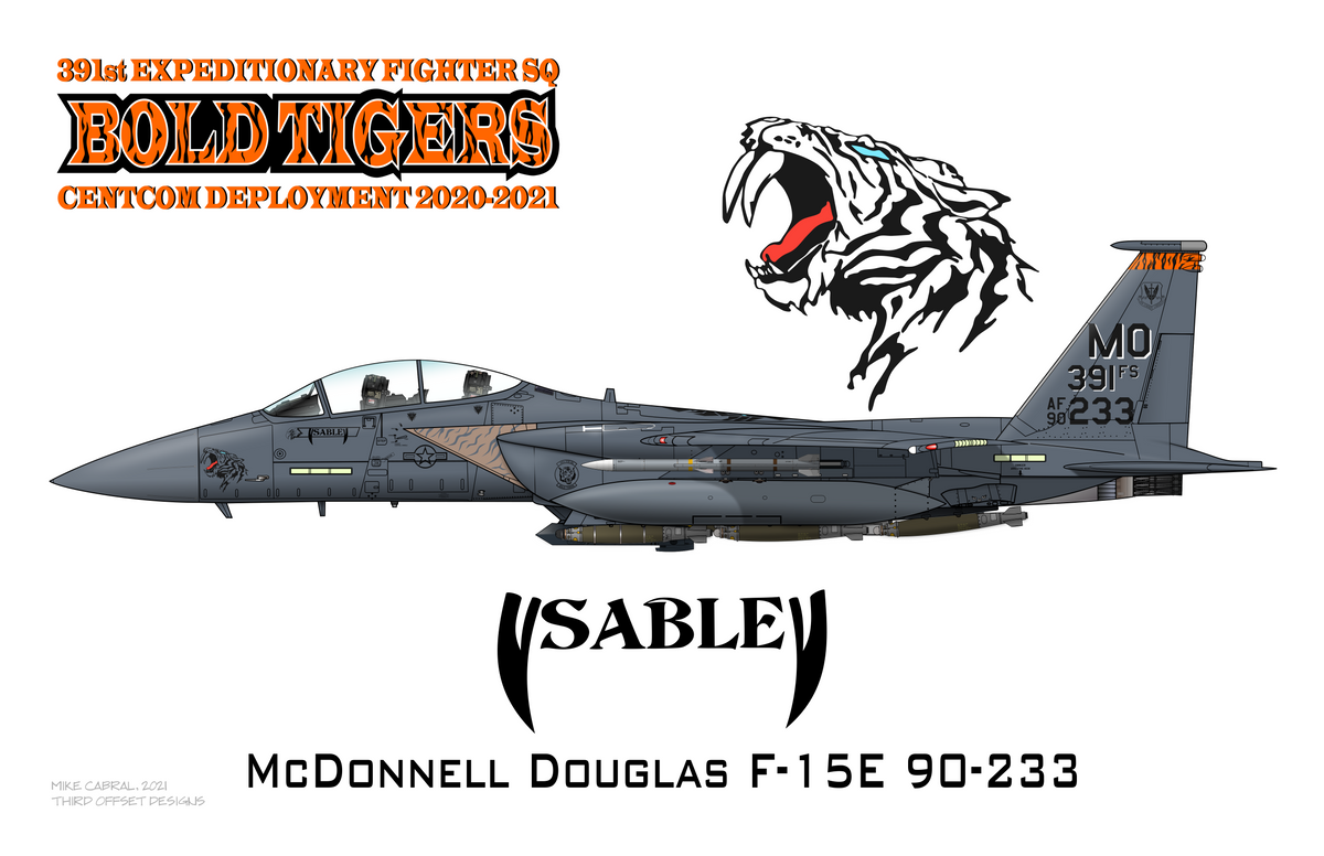 391st Bold Tigers - 2021 Maquette Print – Third Offset Designs