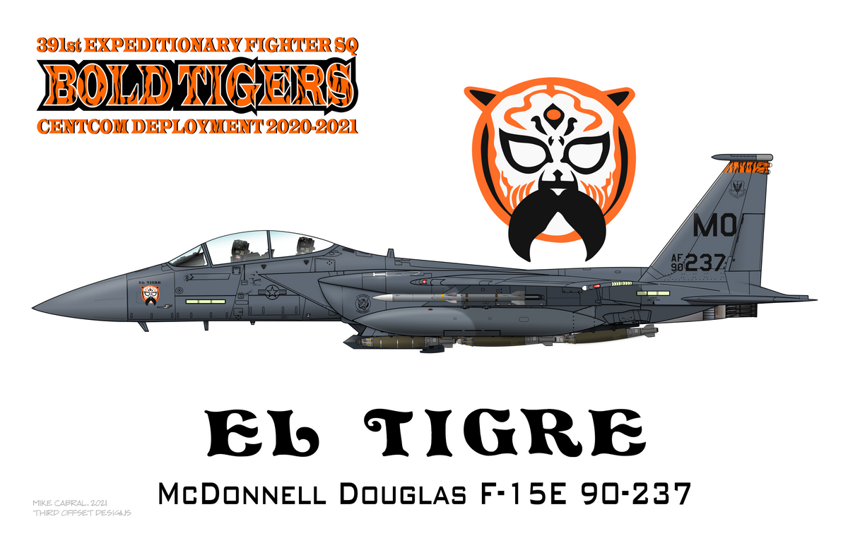 391st Bold Tigers - 2021 Maquette Print – Third Offset Designs
