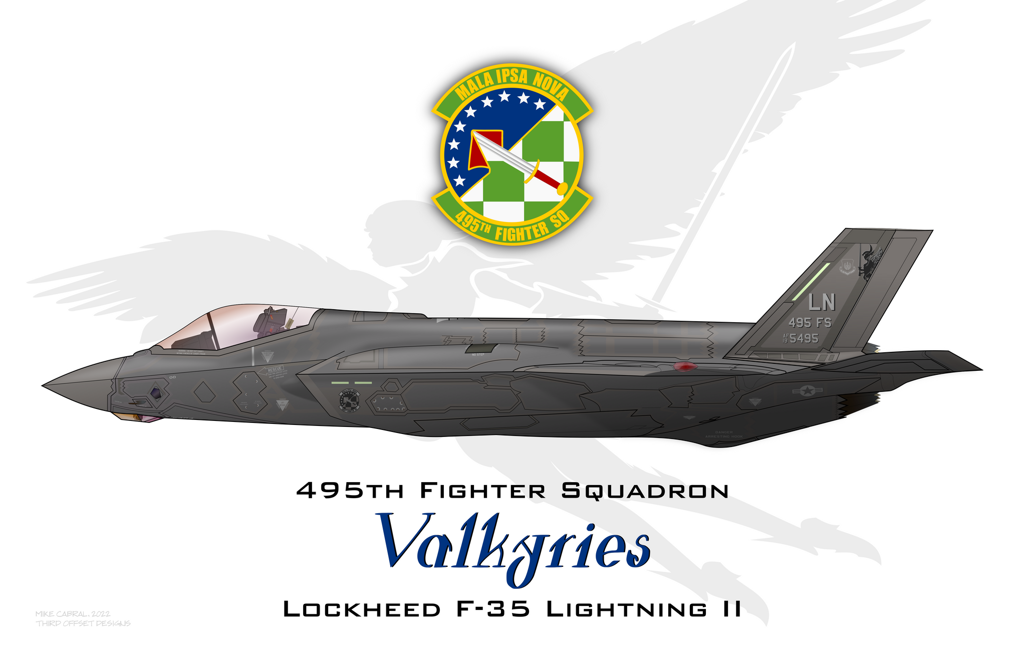 495th Fighter Squadron Flagship – Third Offset Designs