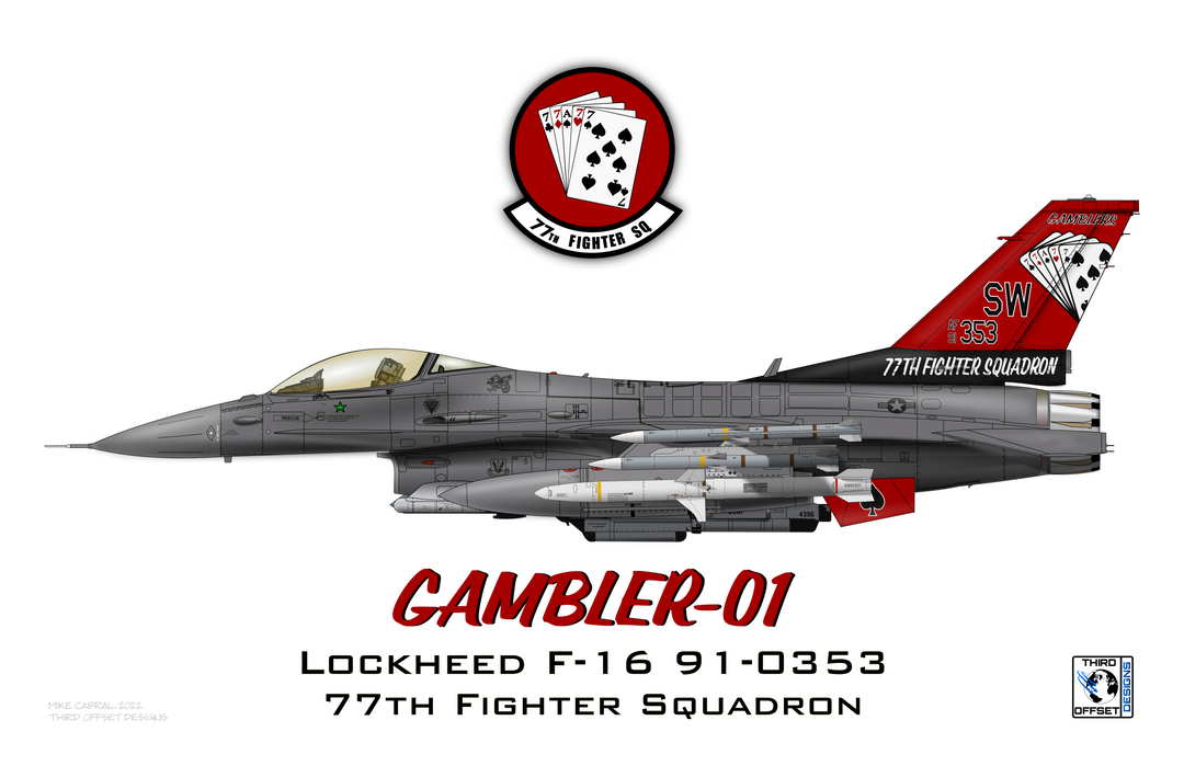 Gambler 01 - 77th Fighter Squadron Flagship – Third Offset Designs